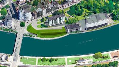 Palais des congrès : une esplanade verte et un parking souterrain ...