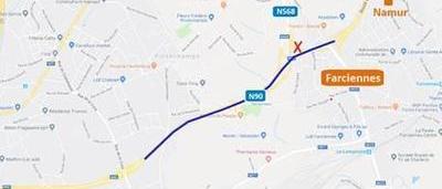 Farciennes: reprise du chantier sur la N90 - sudinfo.be