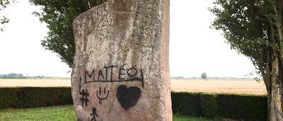 Scandale à Hollain, on a tagué la pierre Brunehaut! - sudinfo.be