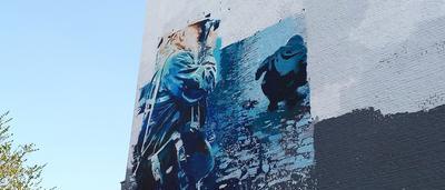 Une fresque sur Pierre Dandoy en cours de réalisation à Salzinnes ...